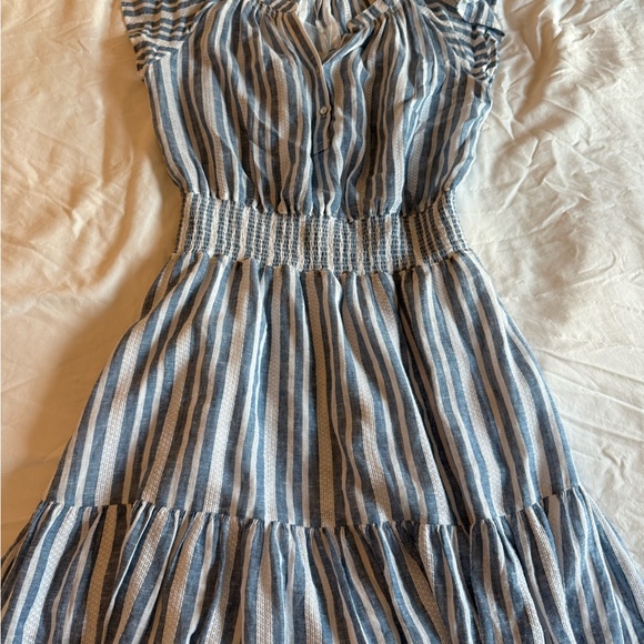 Rails | Dresses | Rails Blue And White Striped Midi Dress | Poshmark